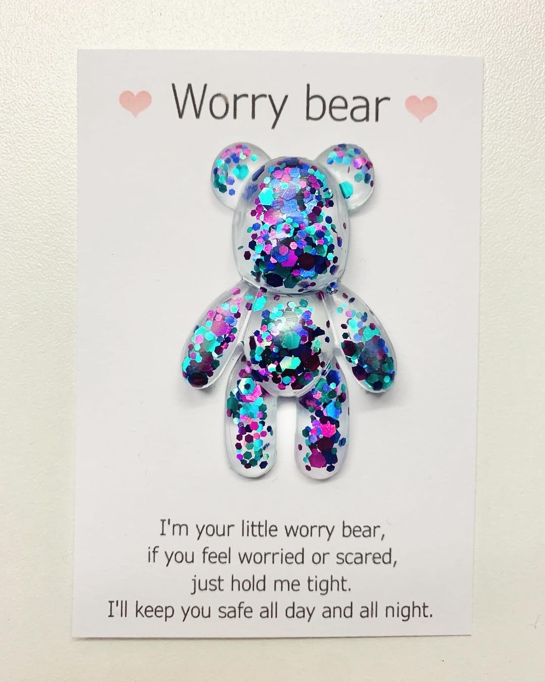 Resin Worry Bear, Pocket Bear, Back to School, Comfort, Anxiety ...