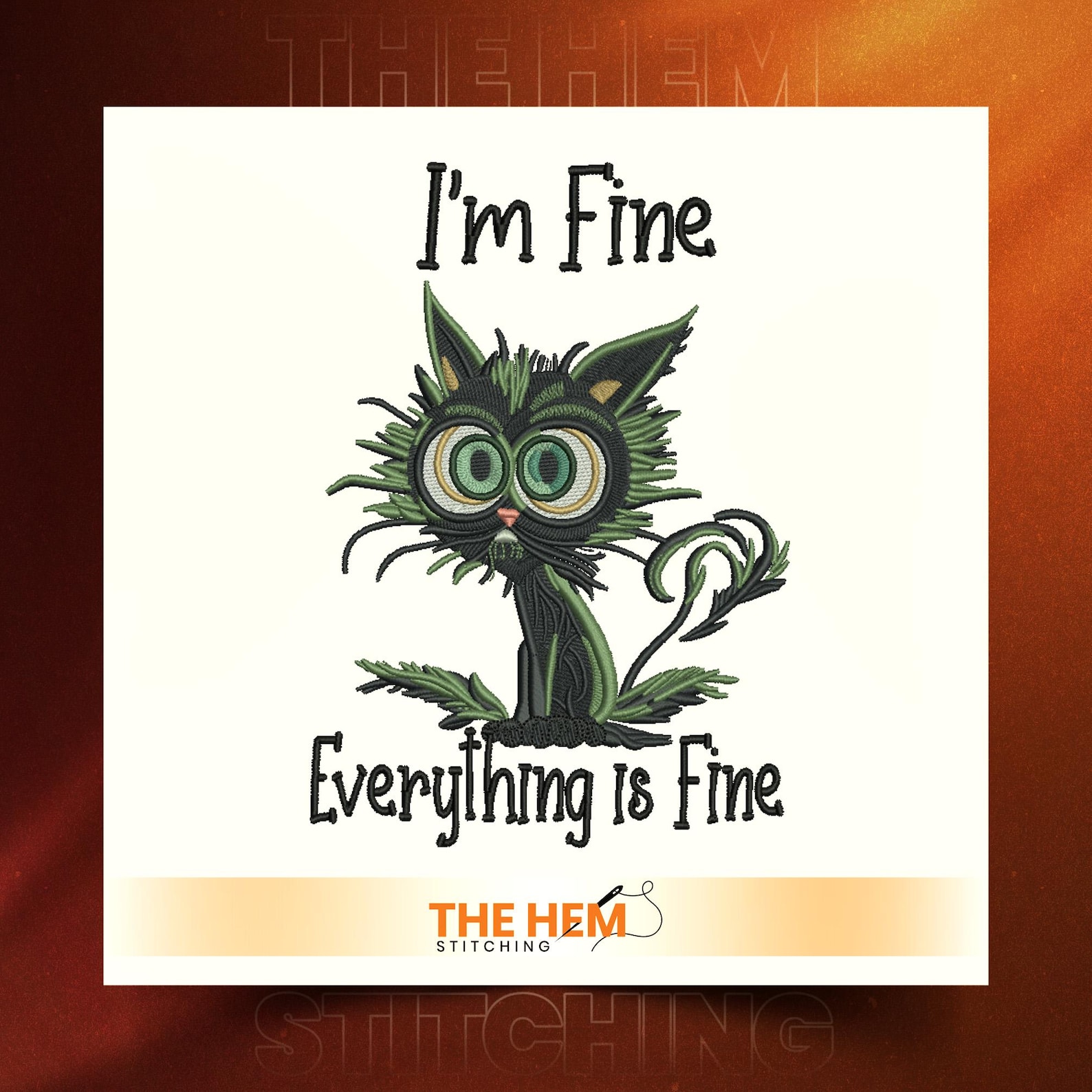 Everything is Fine Embroidery Design - Etsy