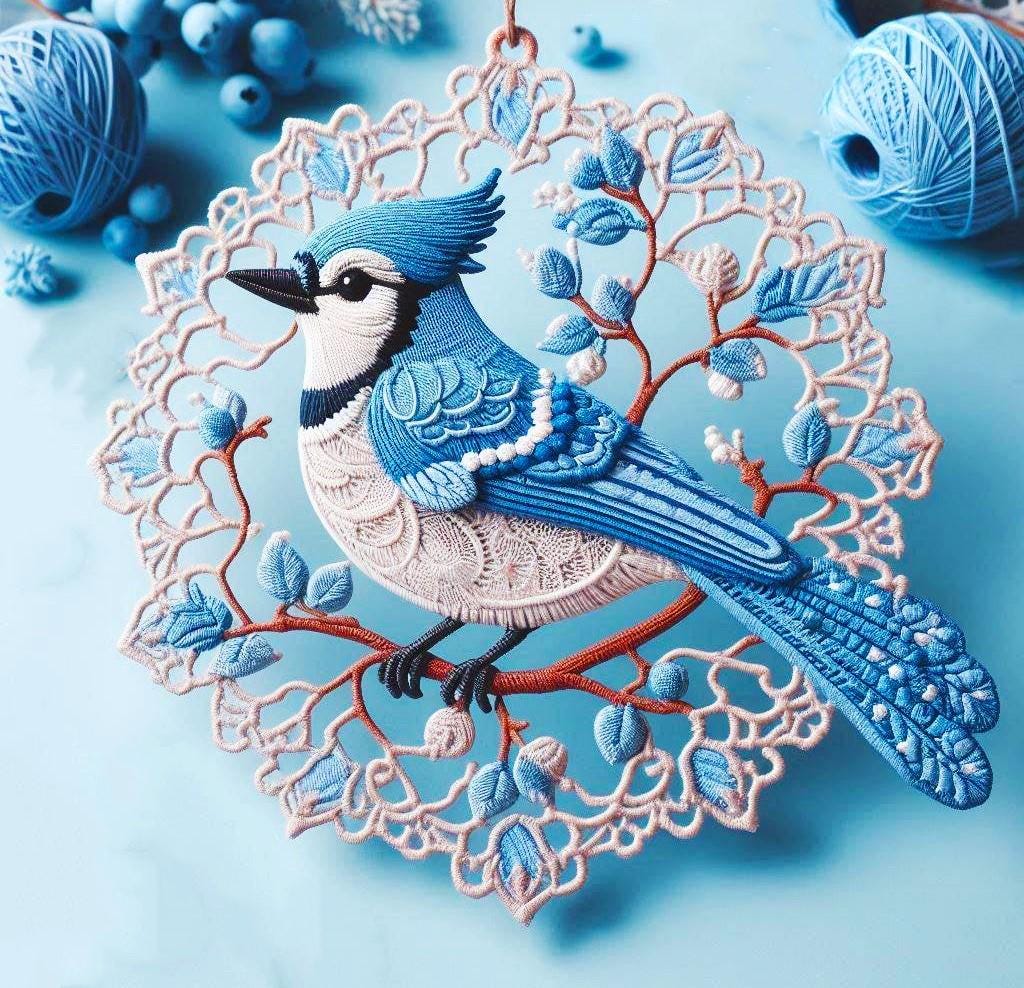 Fsl Blue Jay 2 Embroidery Design - Etsy