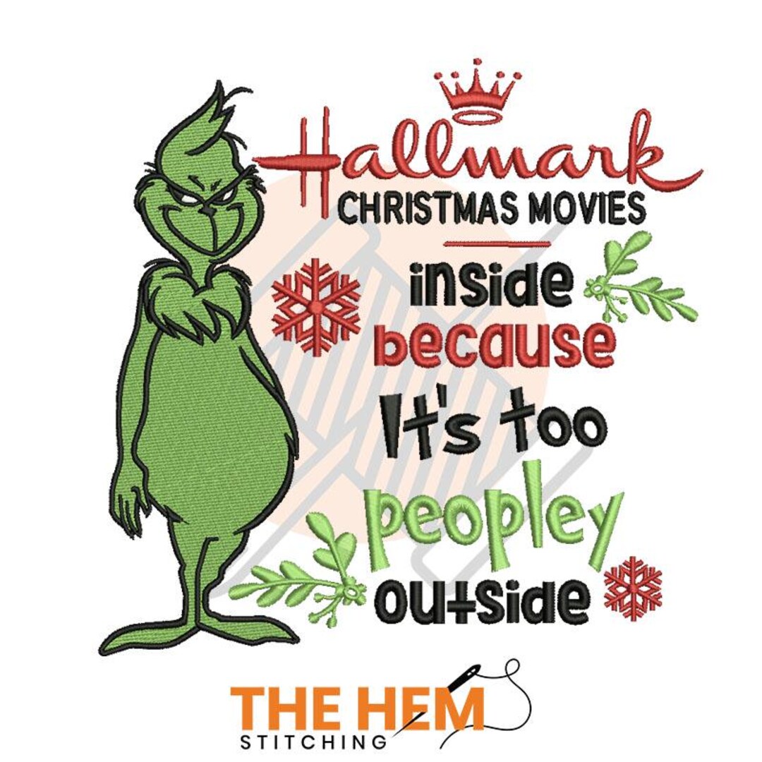 Hallmark Peopley Outside Embroidery Design - Etsy