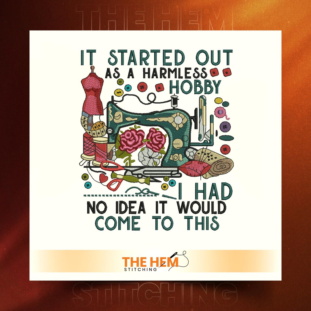 Harmless Hobby Embroidery Design - Etsy