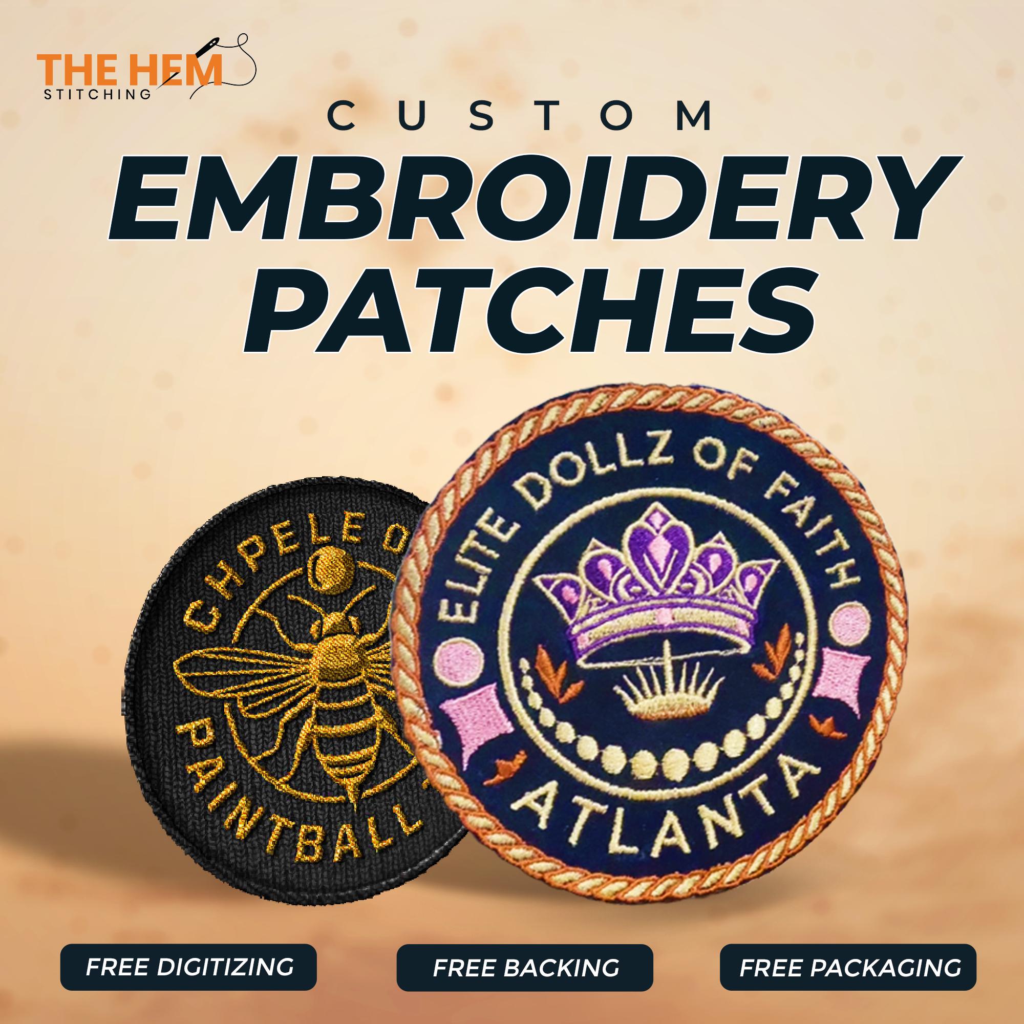 Custom Embroidered Patches | Custom Logo Patches | Custom Iron on Patches | Custom VELCRO Hook ...