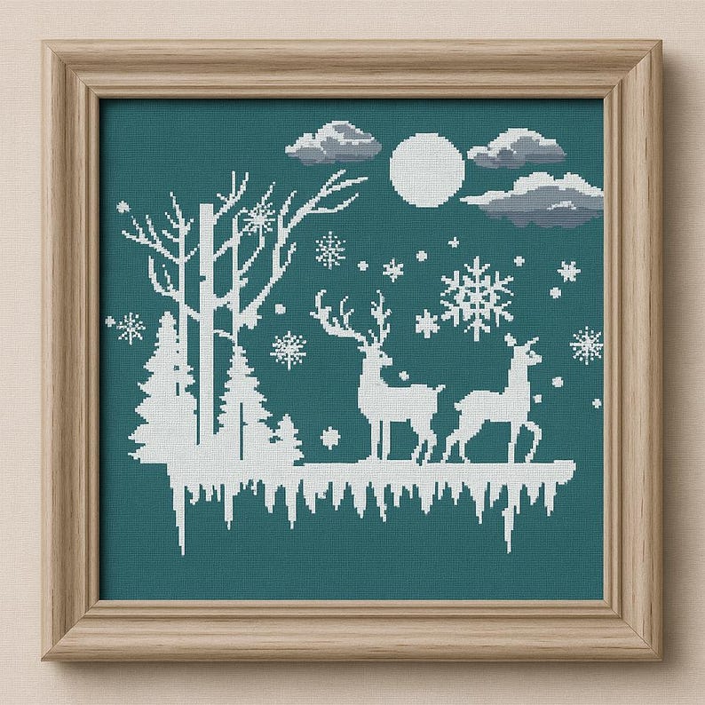 Winter Season Cross Stitch - Etsy