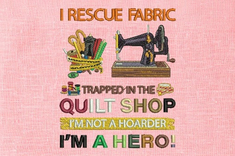 Quilt Shop Sewing Machine Embroidery Design - Etsy