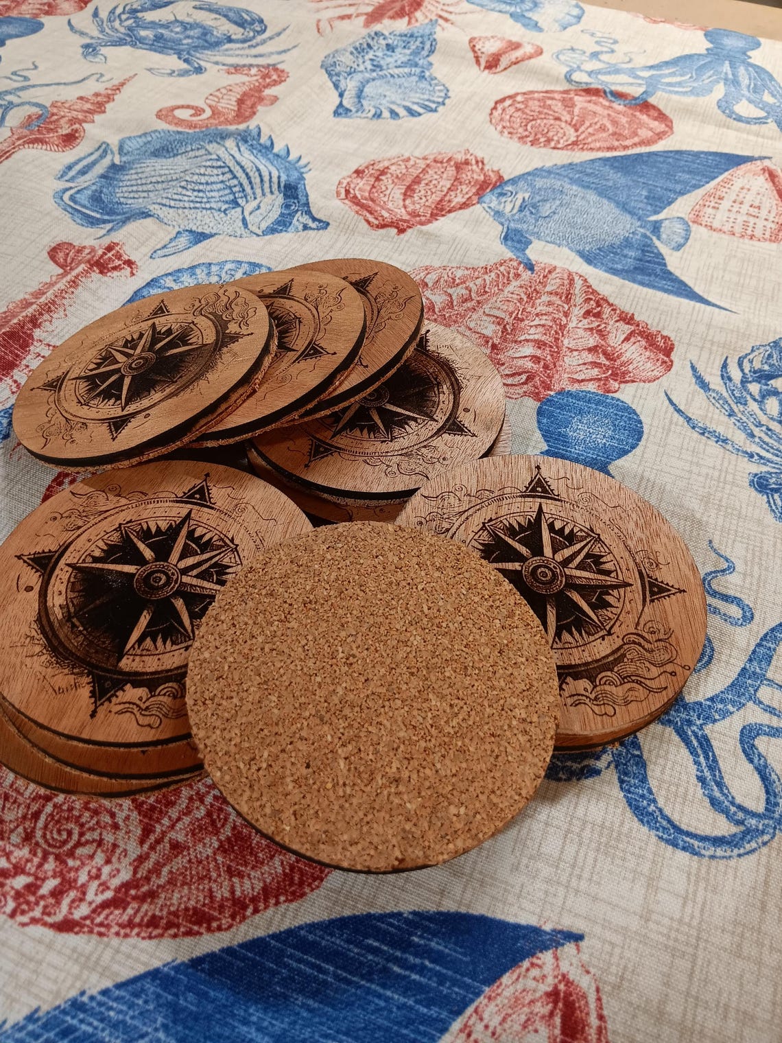 Compass Rose Coasters - Etsy