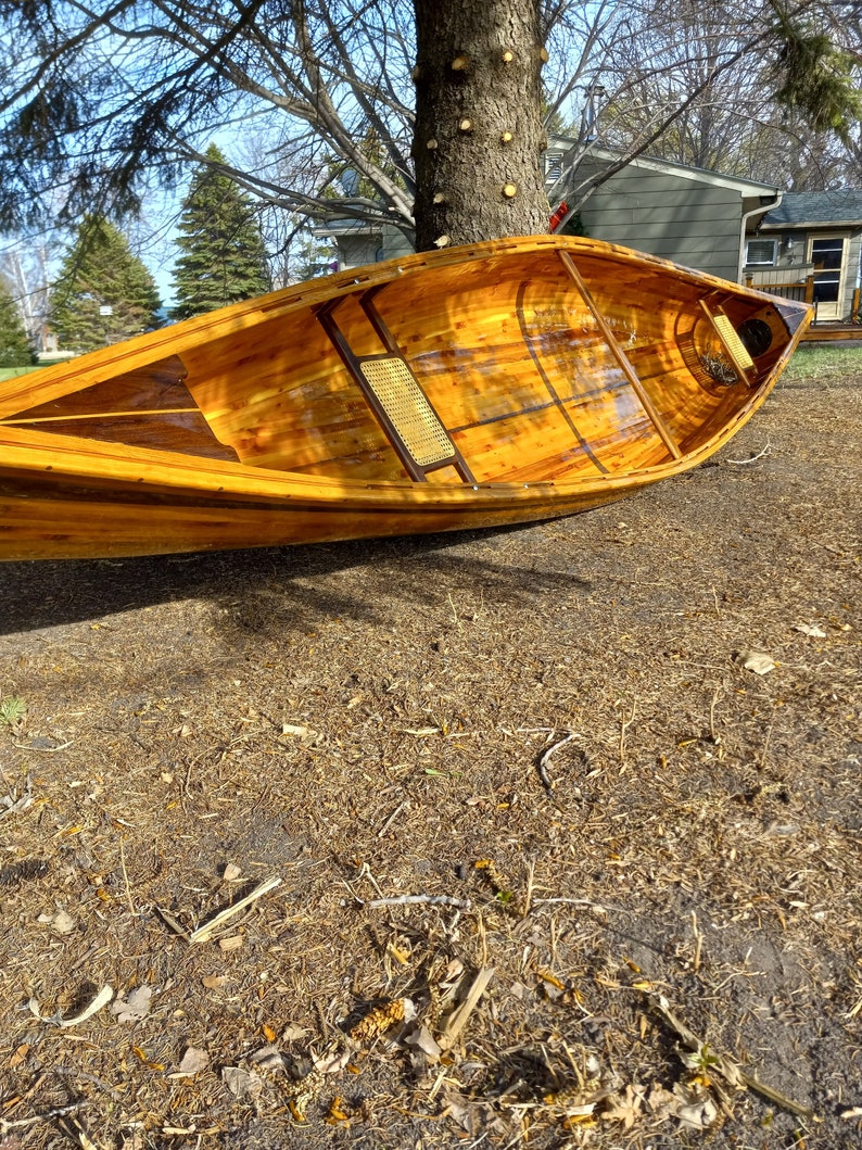 17' Tandem Cedar Strip Canoe - Etsy