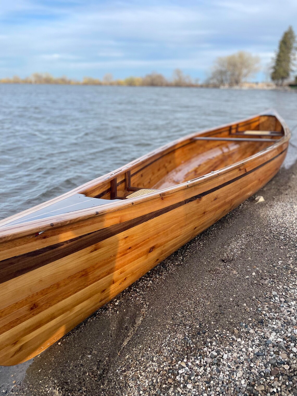 17' Tandem Cedar Strip Canoe - Etsy