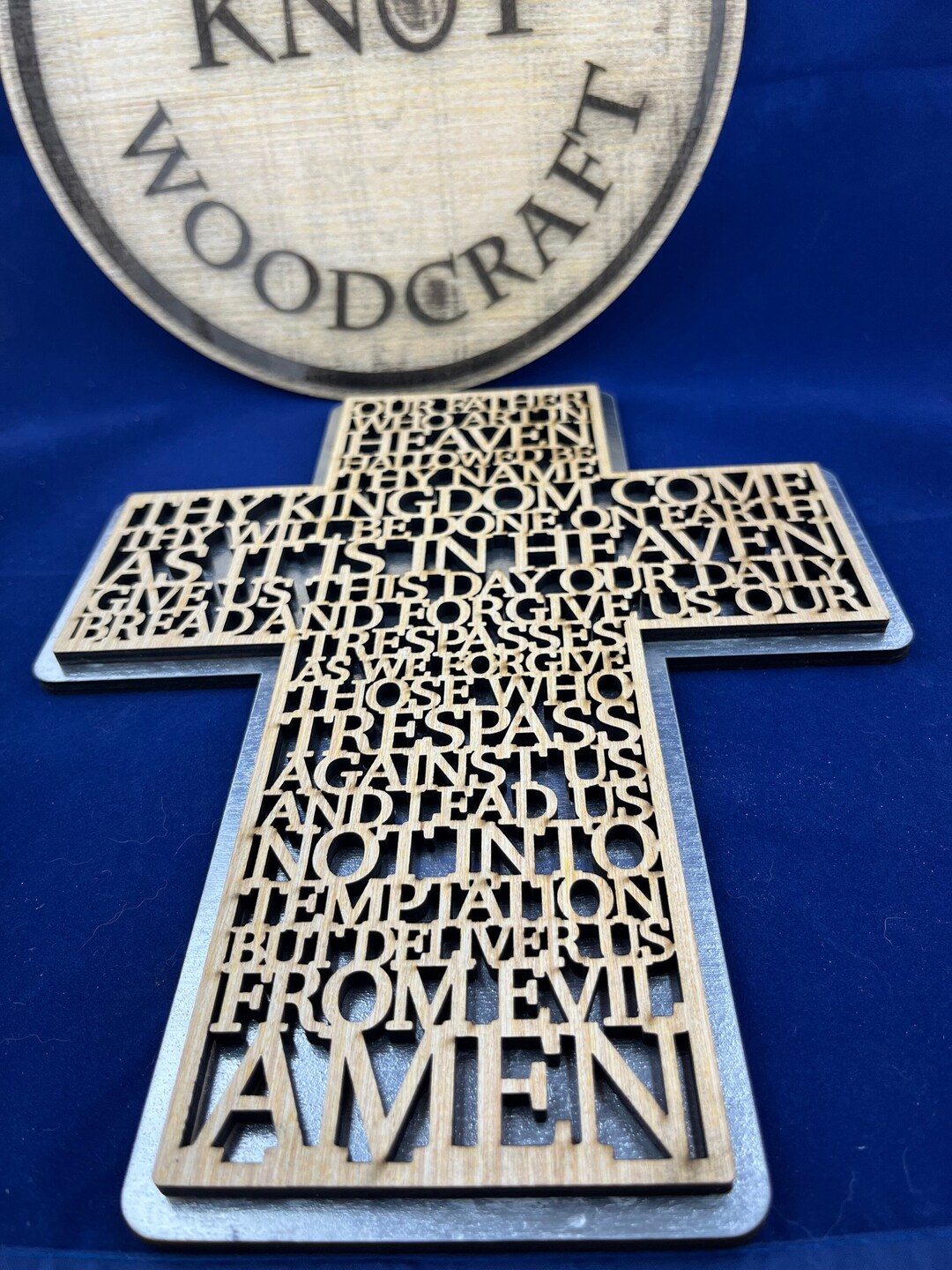 Lord Prayer Laser Cut Into the Sign of Cross - Etsy
