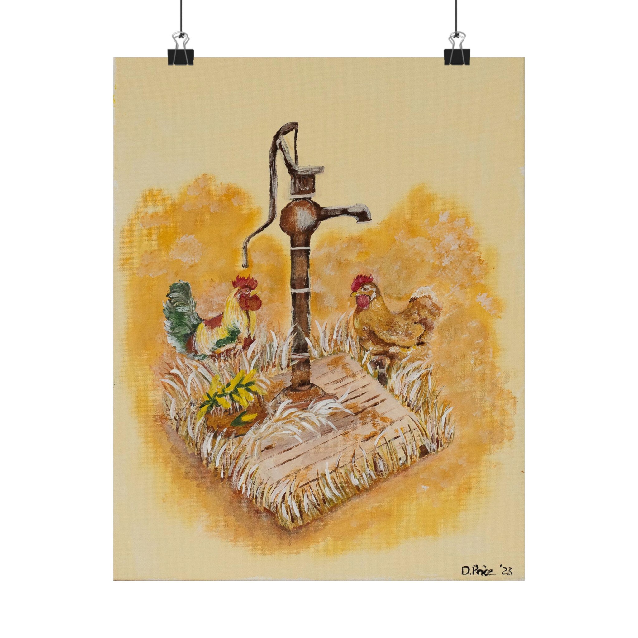 Chicken Around Old Water Pump - Etsy