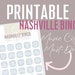Nashville Travel Bingo for Music City Bachelorette or Vacation Trips ...