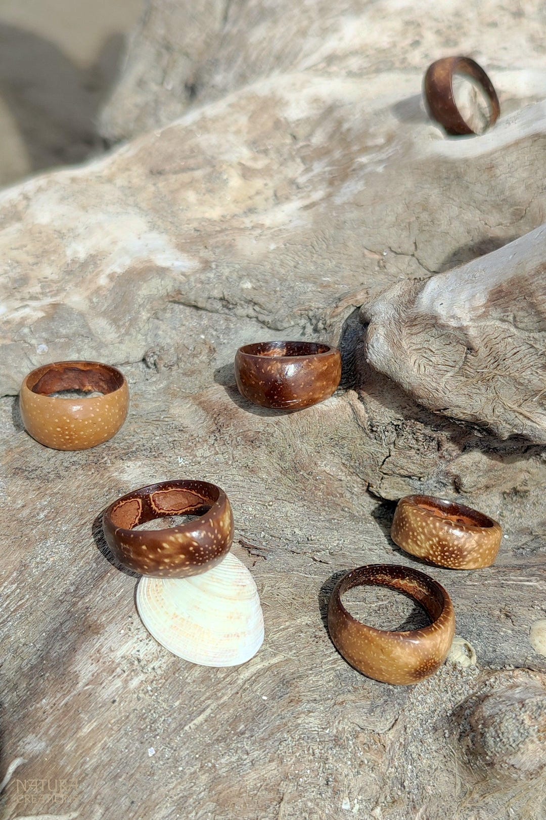 Coconut Ring ⪼ Handmade Coconut Shell Ring - Etsy