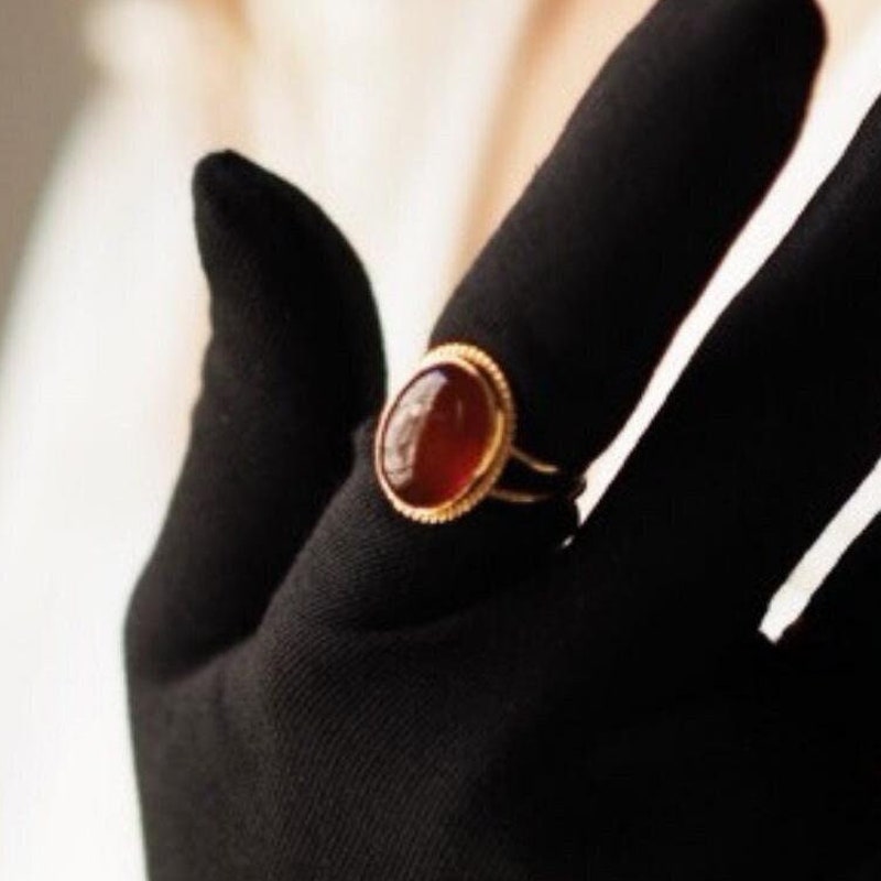 Red Stone Ring - Etsy