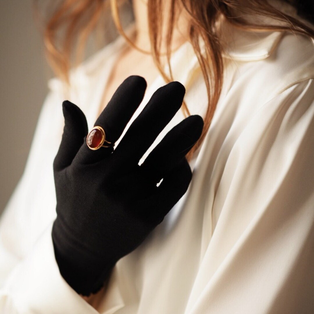 Oval Shape Red Agate Ring, 14k Solid Gold Dainty Split Shank Dome Red ...