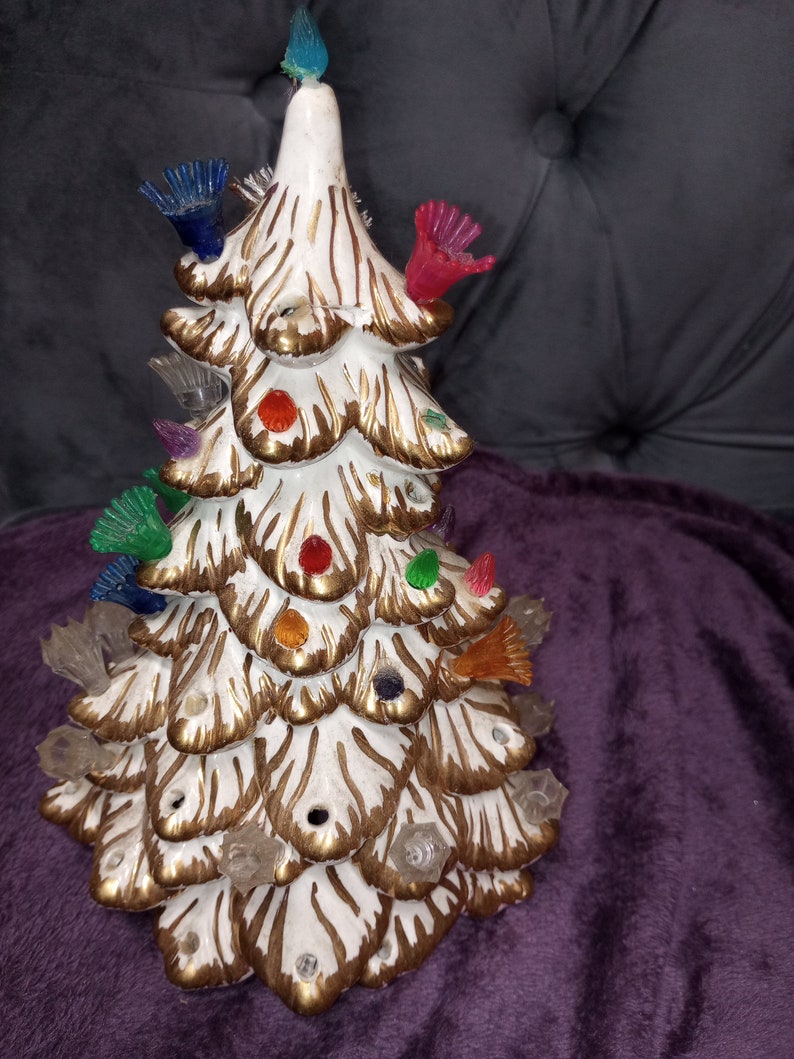 Vintage Ceramic Light up Christmas Tree - Etsy