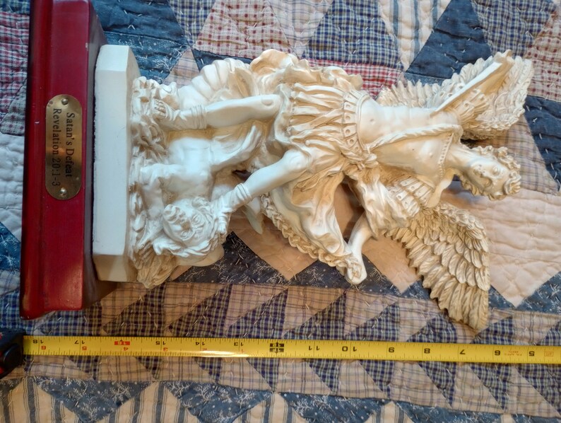 Satan's Defeat Statue Vintage - Etsy