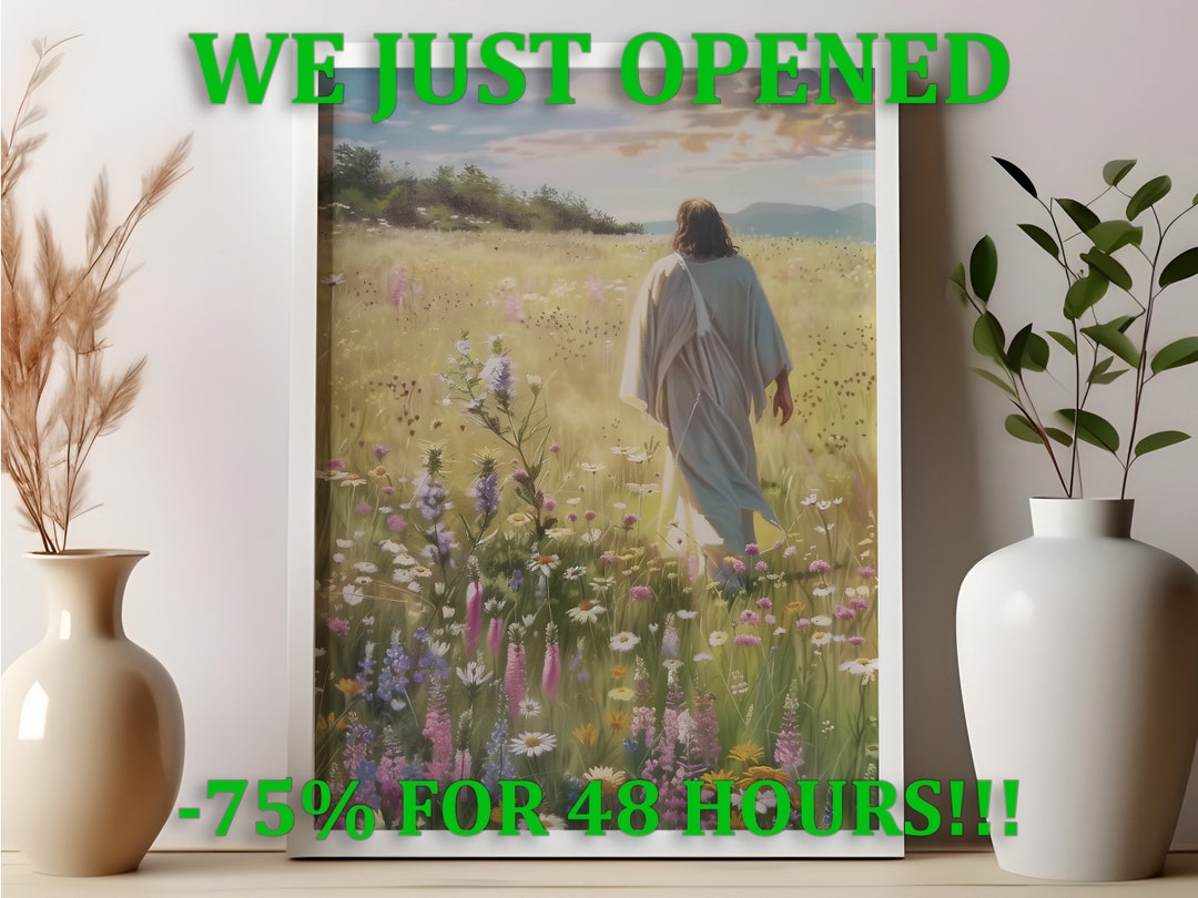 Jesus Walking in a Garden, Jesus Leaves the 99, Autumn Wildflower, Lost ...