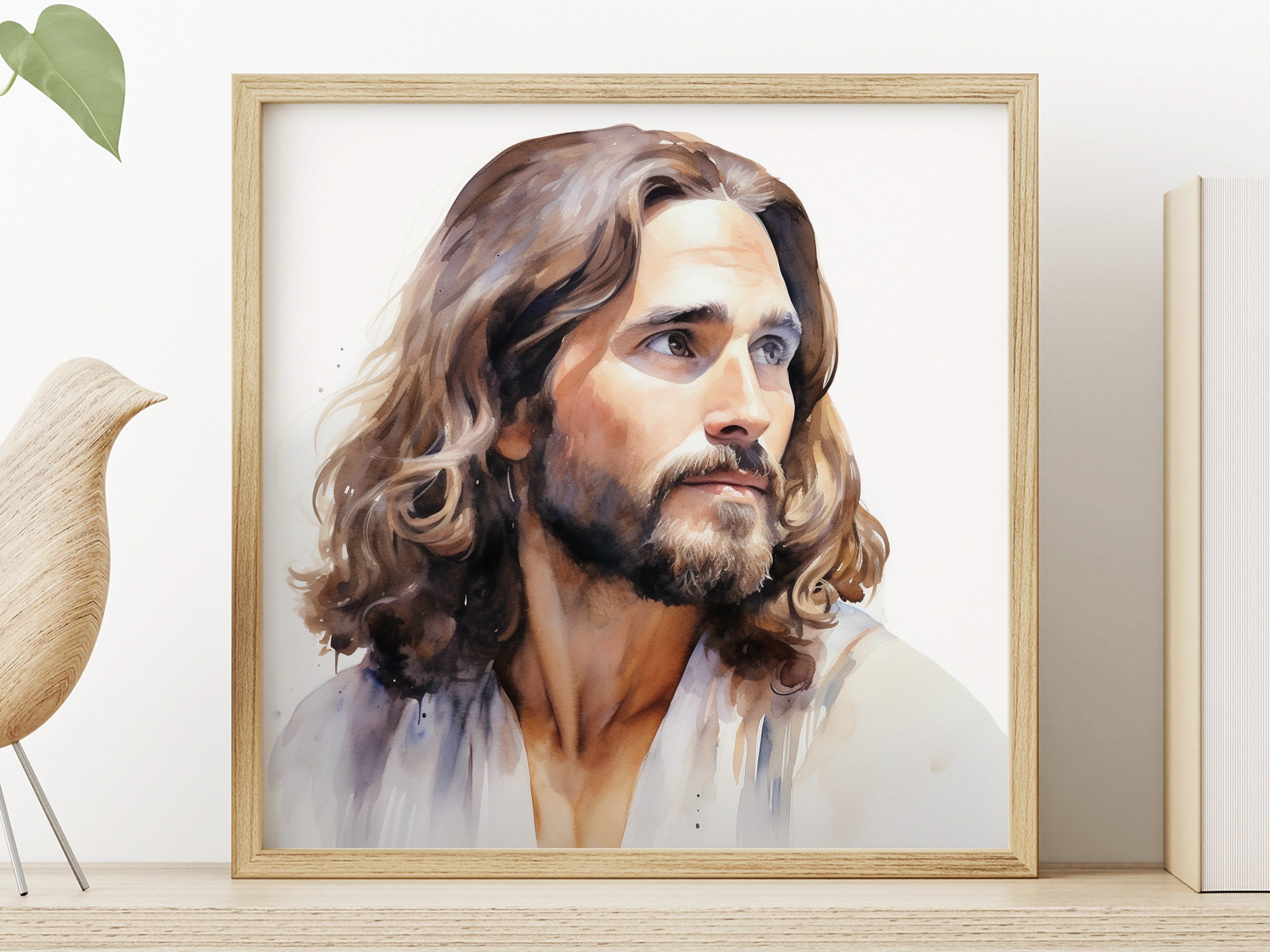 Watercolor Jesus Portrait, Jesus Painting, Jesus Print, Jesus Art ...