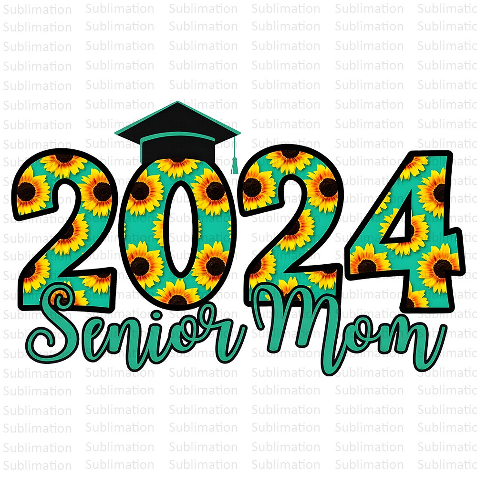 Senior 2024 Png Sunflower Png Graduate Png Sublimation Png - Etsy