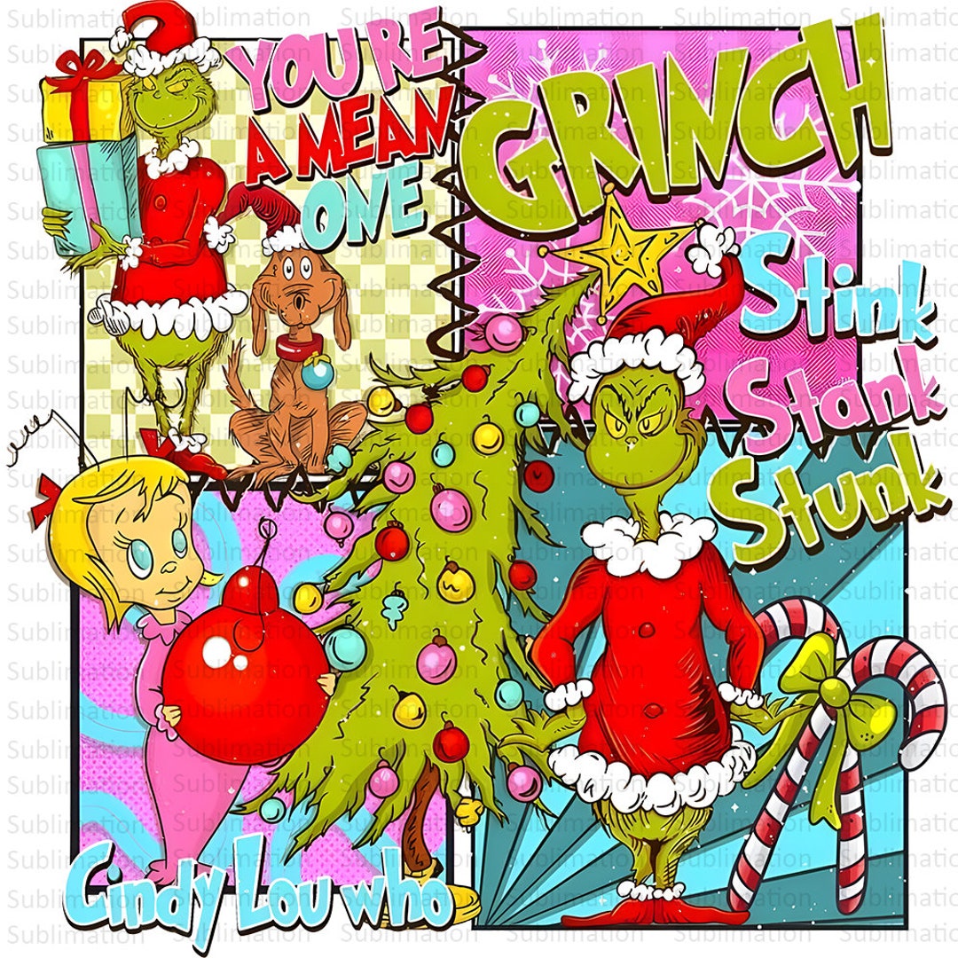 Grinch Png, Sublimation Png, Sublimation Designs, Merry Christmas Png ...