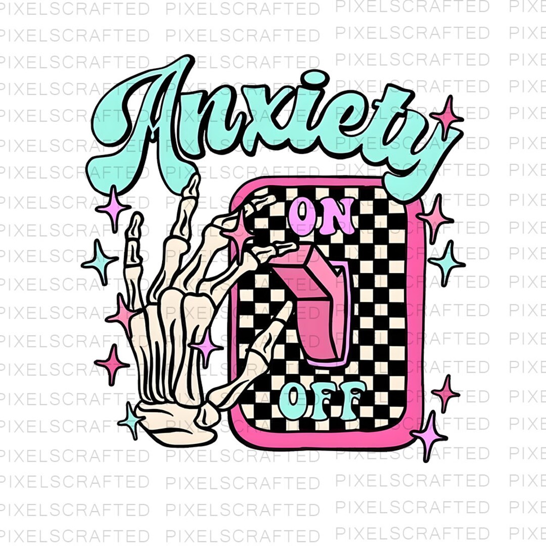 Anxiety Png, Skull Png, Sublimation Png, Sublimation Designs, Mental ...