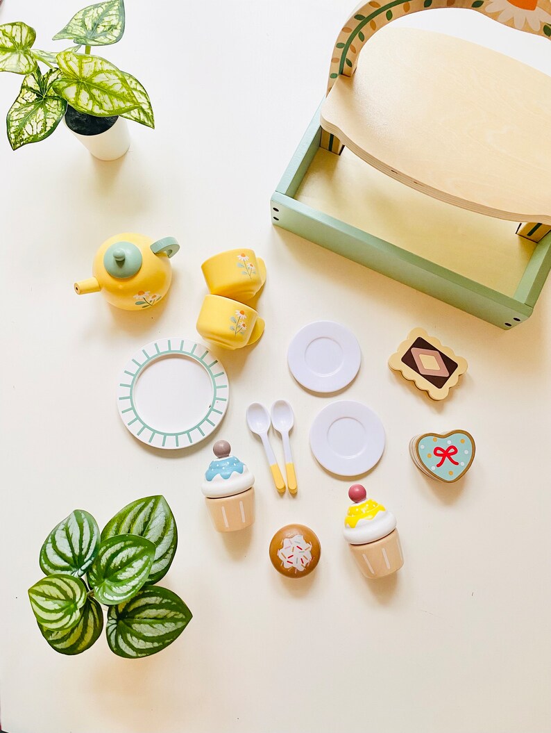 Evening Tea and Desert Set, 14 Pcs, Pretend Play, Motor Skills, Kids ...