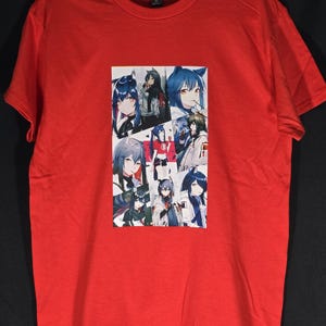 Texas/ Arknights Collage Unisex T-shirt, Casual Graphic Tee for Anime ...