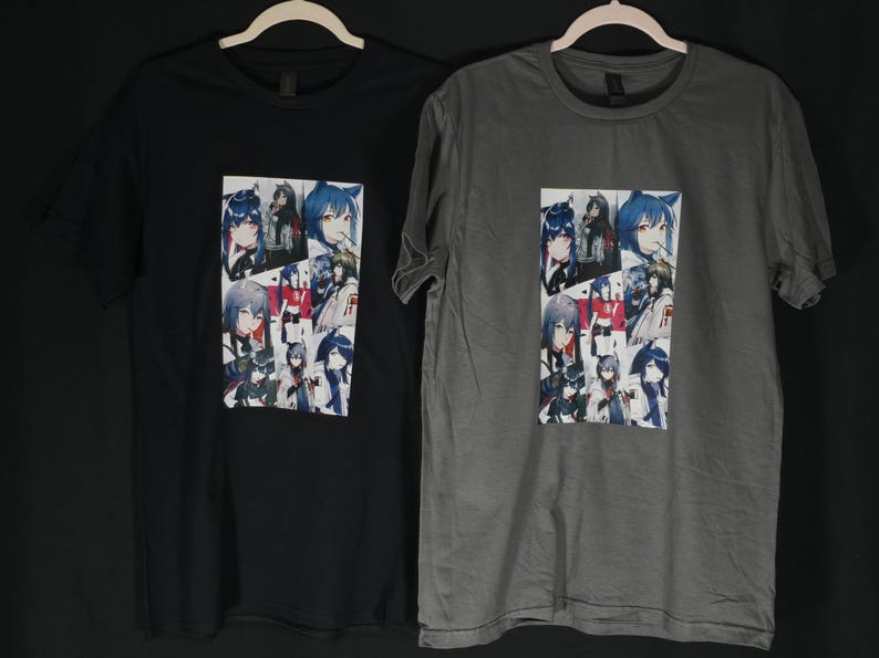 Texas/ Arknights Collage Unisex T-shirt, Casual Graphic Tee for Anime ...