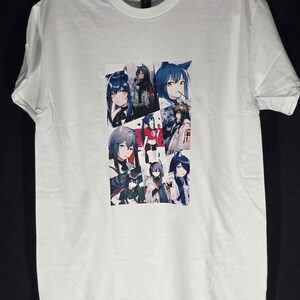 Texas/ Arknights Collage Unisex T-shirt, Casual Graphic Tee for Anime ...