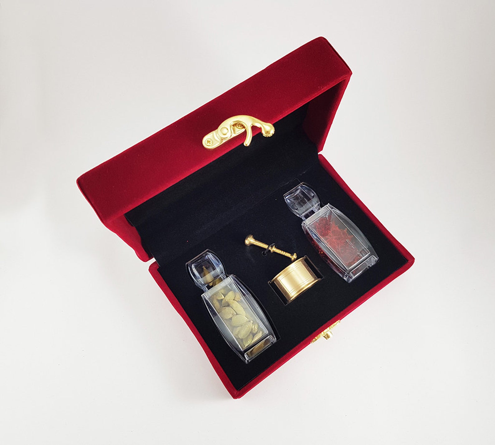 Chic Saffron Box, Premium Pure Saffron Threads With Mortar Grinder and ...