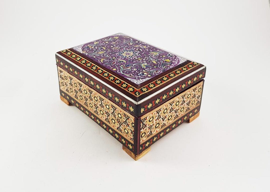 Handmade Jewelry Chest, Perfect Khatam Product, Khatam Kari Wooden Box ...