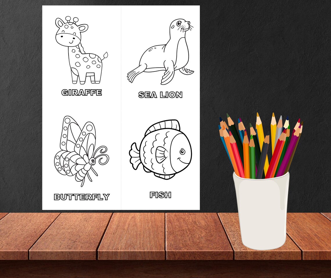 16 Animals Coloring Pages, Animals Series, Printable Coloring Pages for ...