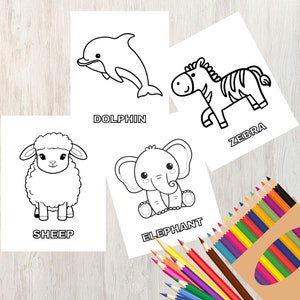 16 Animals Coloring Pages, Animals Series, Printable Coloring Pages for ...