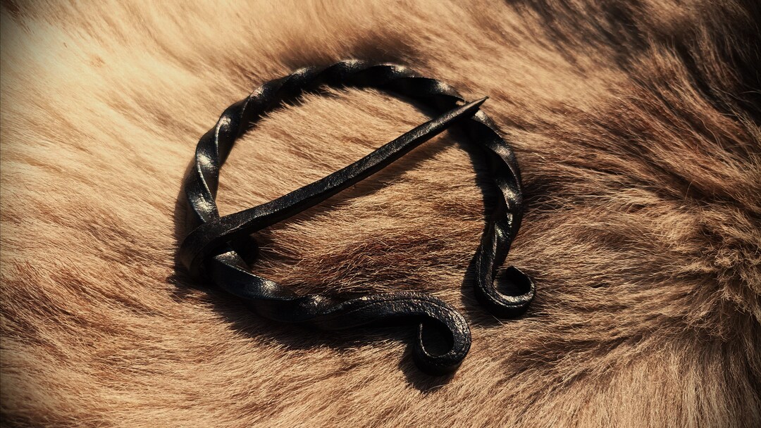 Hand Forged Fibula, Brooch, Viking Cloak Pin, Medieval Fibula - Etsy
