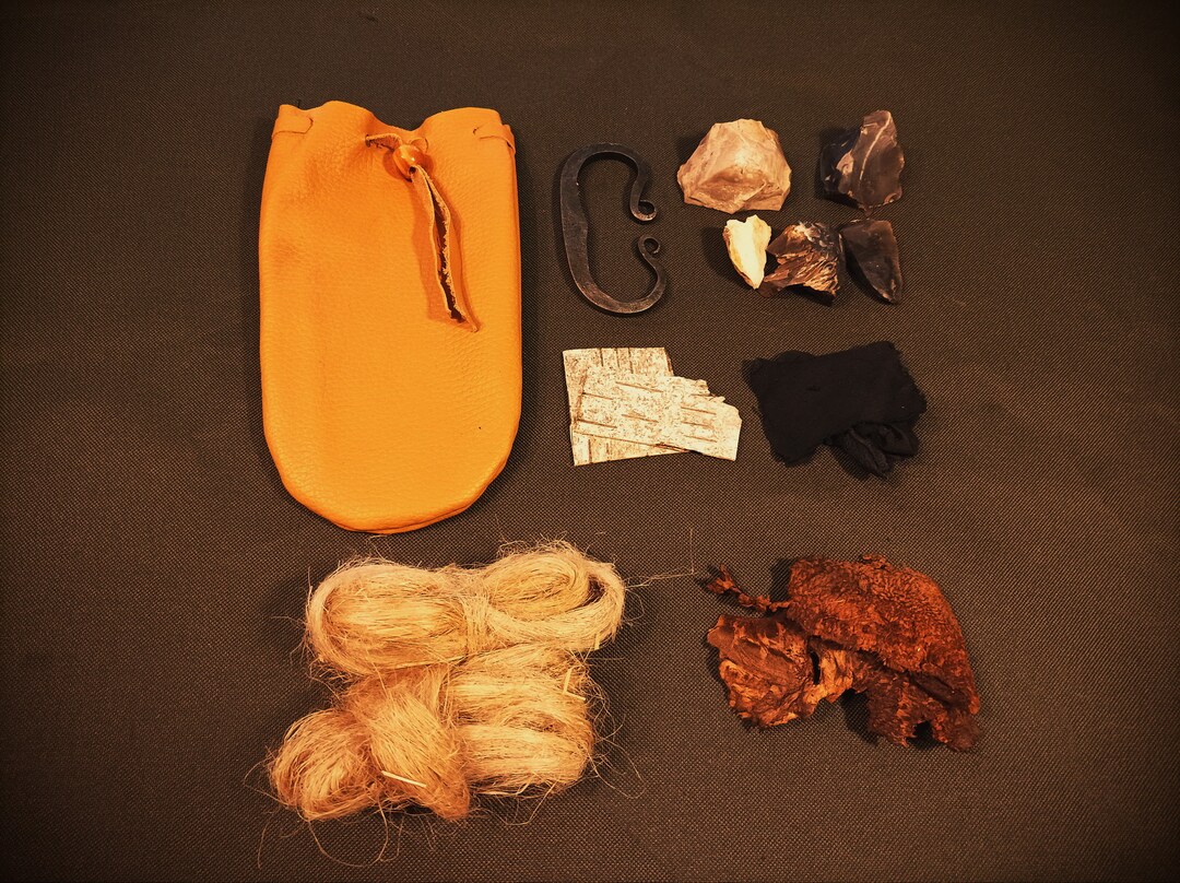 Forged Firesteel Kit, Flint Striker, Bushcraft Firesteel, Medieval ...