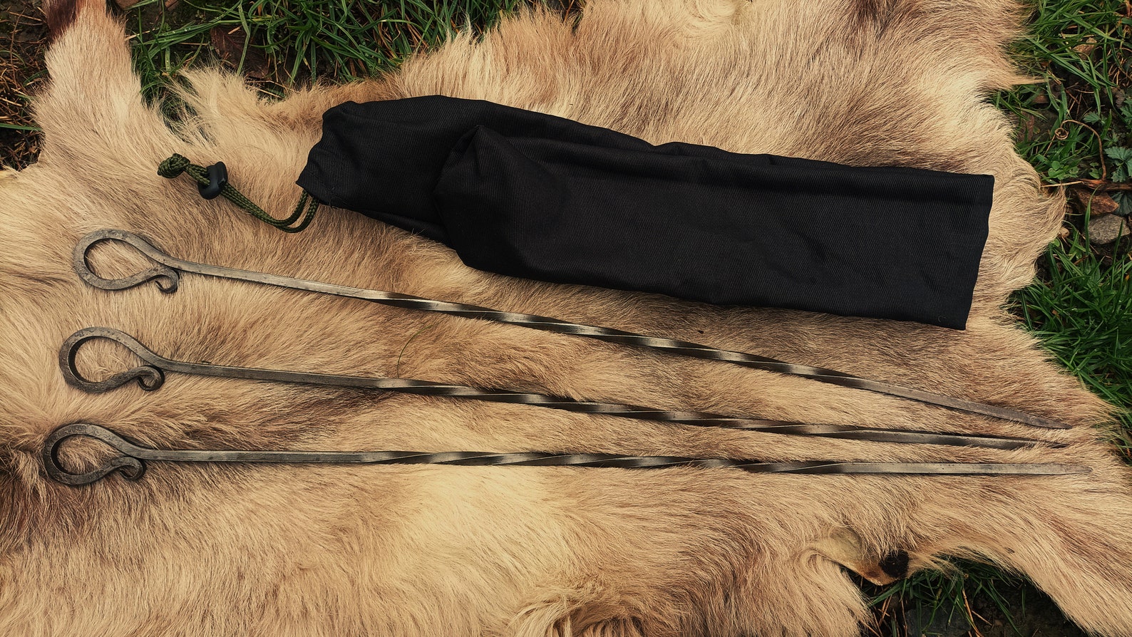 Hand Forged Large Skewer Set, BBQ Skewers, Kebab Spits - Etsy UK