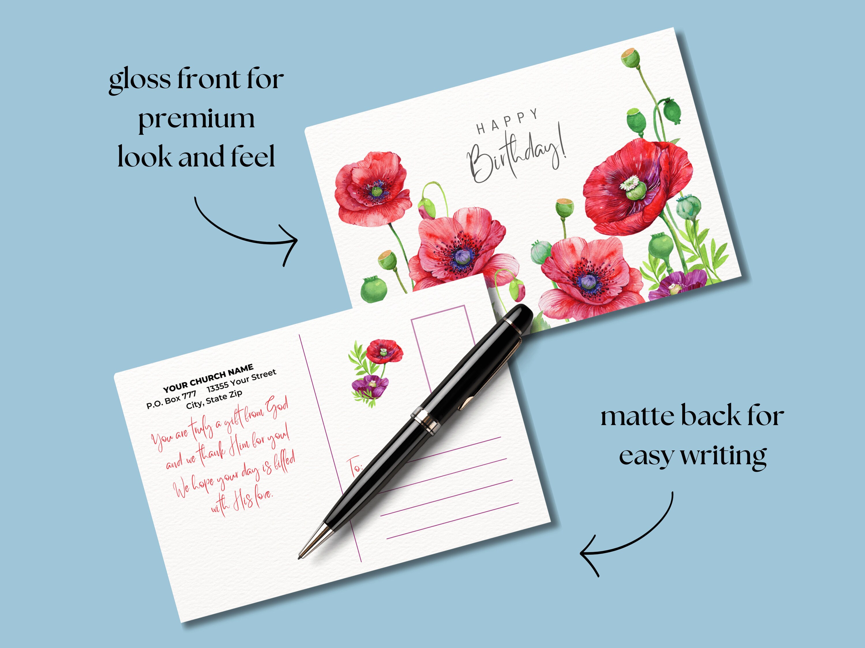 PERSONALIZED Birthday Card, Church Birthday Card, Christian Birthday ...