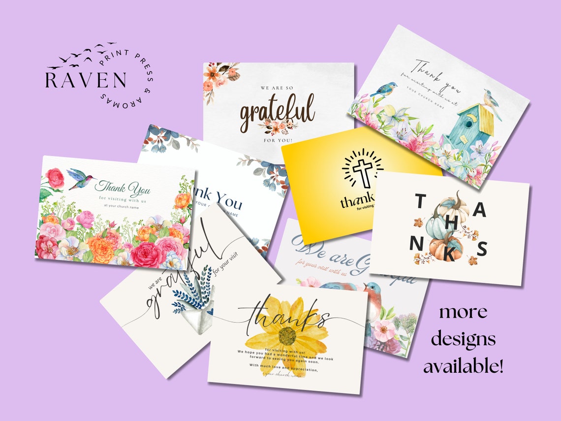 PERSONALIZED Thank You Postcard, Church Postcard, Christian Postcard ...