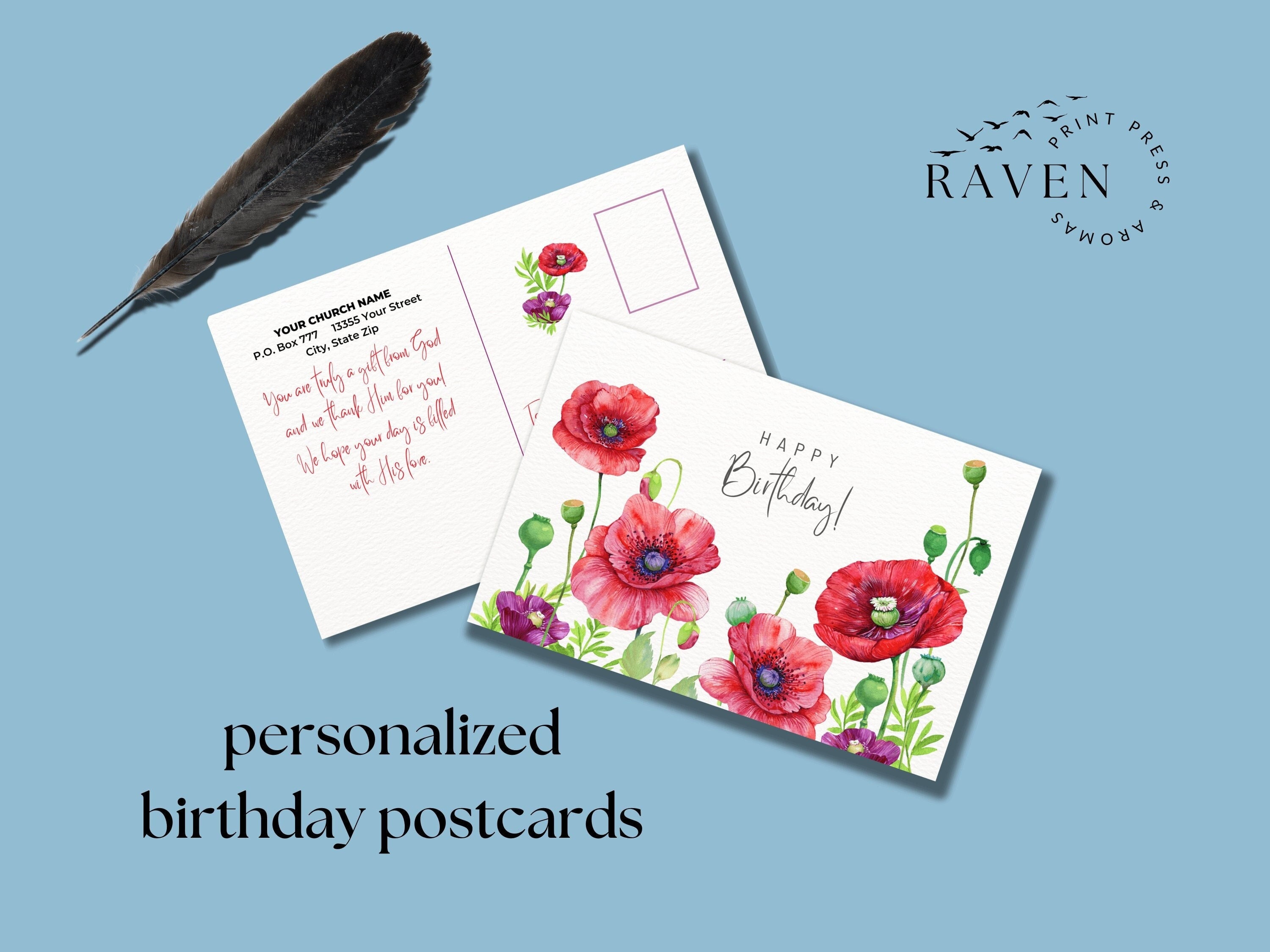 PERSONALIZED Birthday Card, Church Birthday Card, Christian Birthday ...