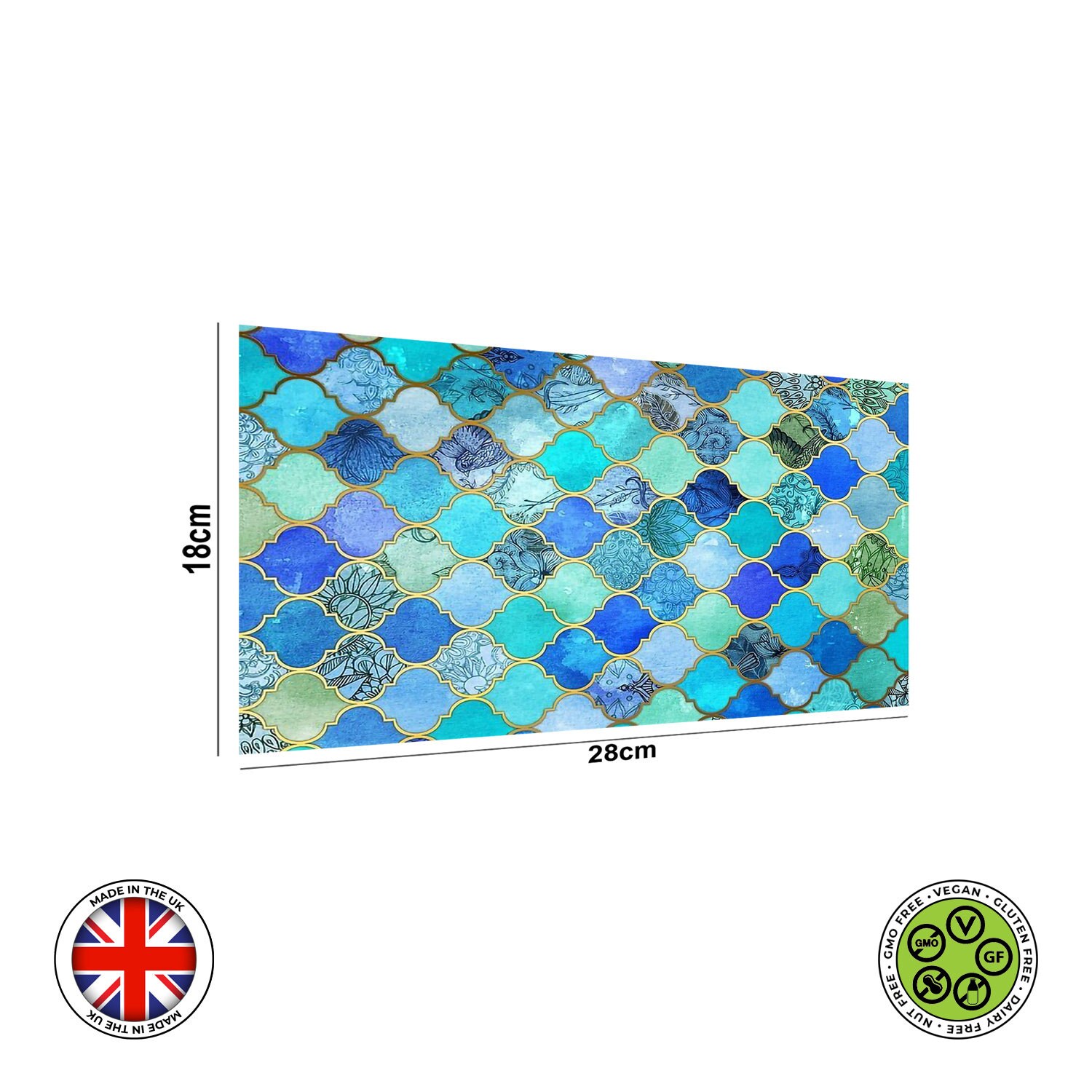 Jade Moroccan Tile Pattern Wrap Around Edible Cake Topper - Etsy