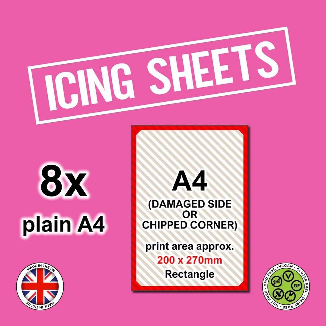 Perfectly Imperfect PLAIN Icing Sheets for Printing or Edible Painting ...