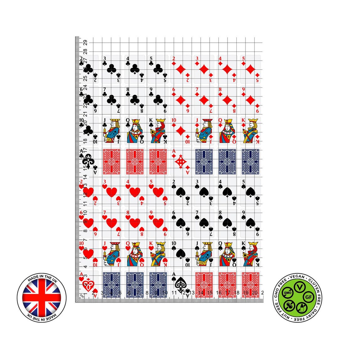 Full Set of Edible Playing Card Toppers From Ace to King for All Suits ...