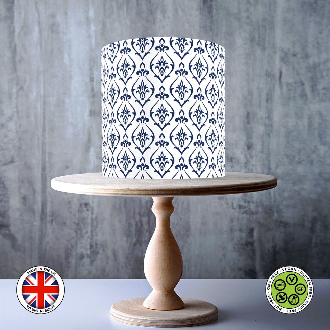 Mediterranean Mosaic Tile Edible Cake Topper – Seamless Damask Ceramic ...