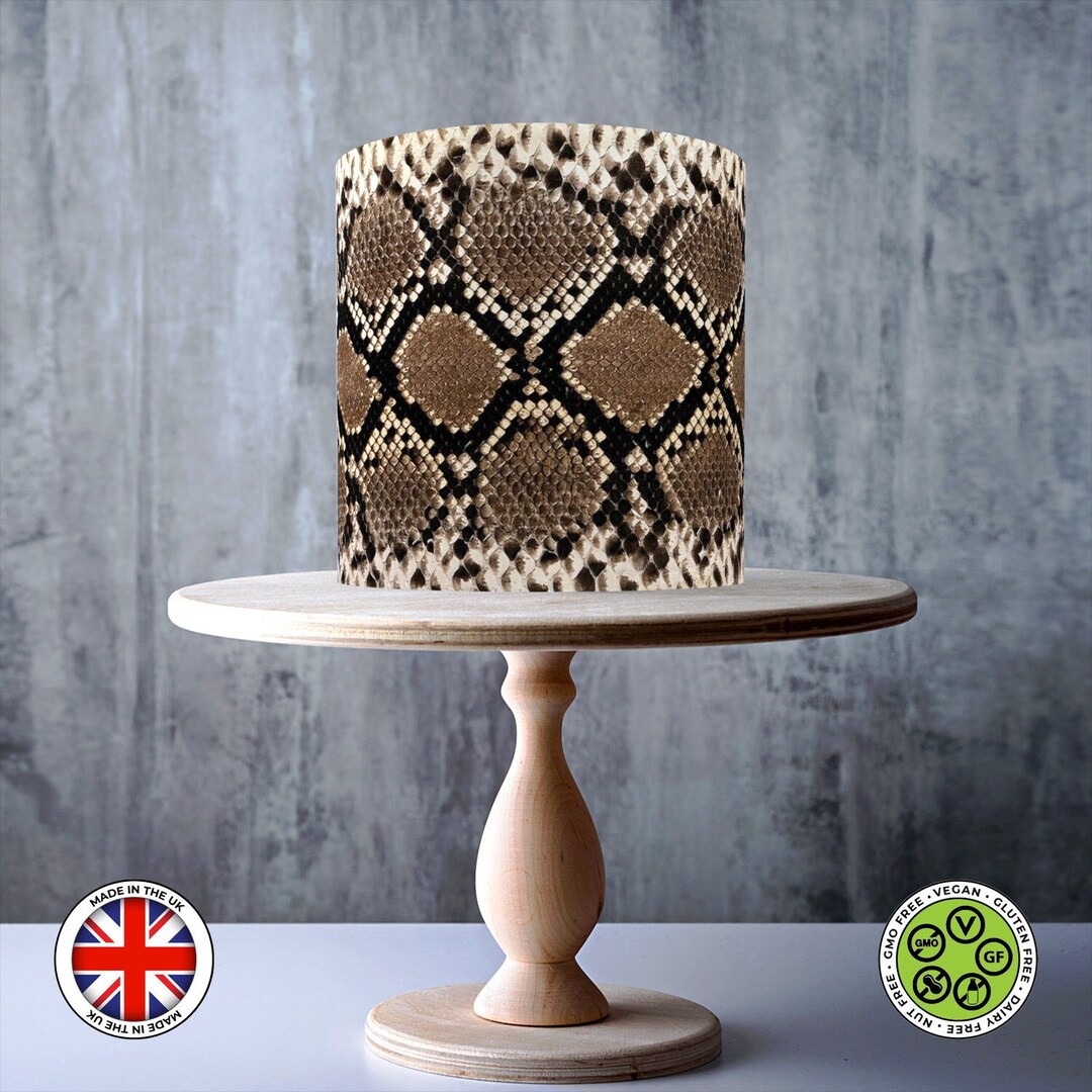 Snake Skin Edible Cake Topper – Realistic Texture Pattern Wrap - ICING ...