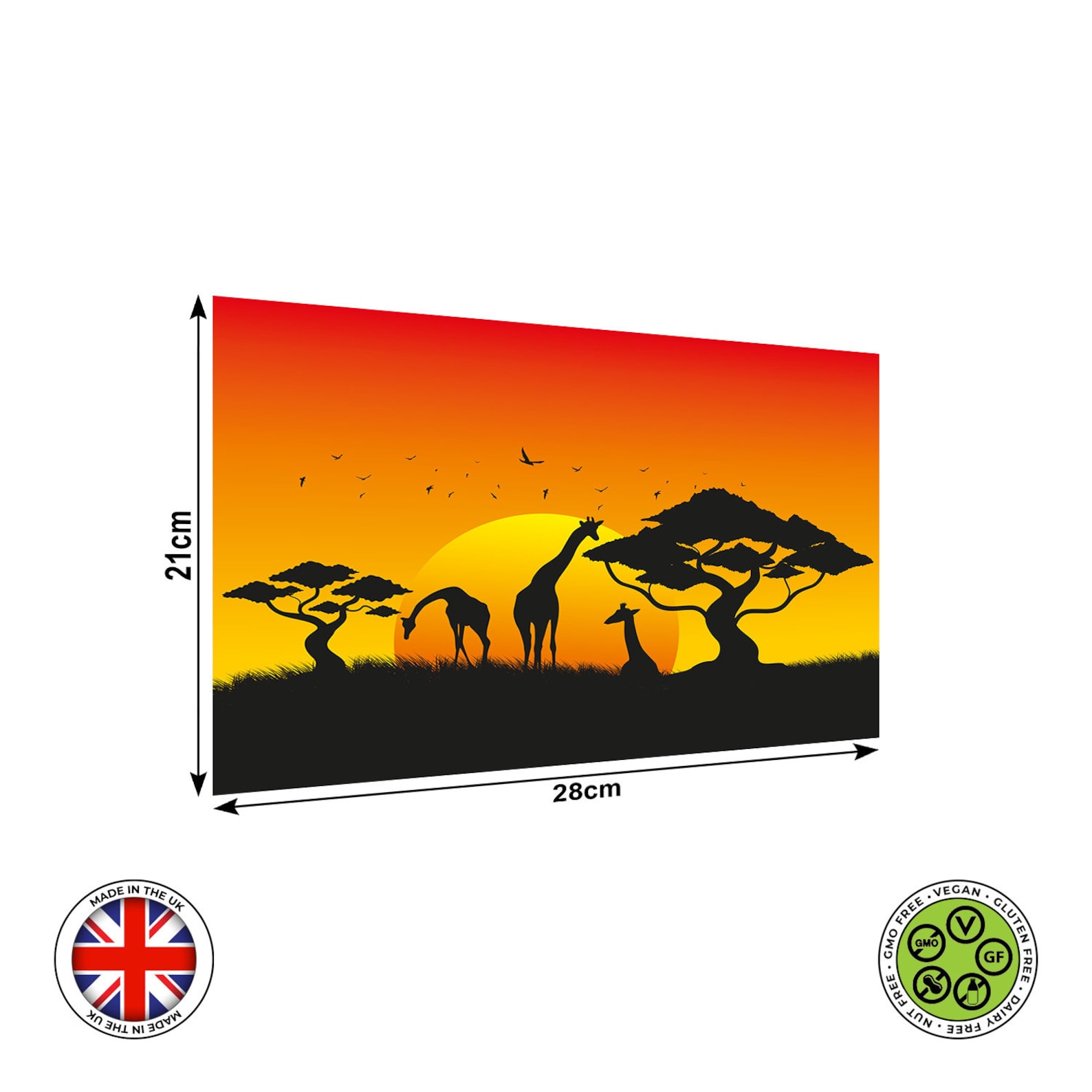 Sunset in Safari Edible Cake Topper – Seamless African Landscape Design ...