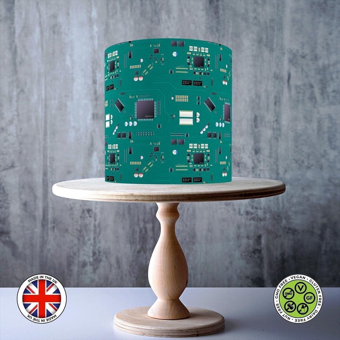 Printed Circuit Board, Motherboard, PCB, Seamless Design Edible Wrap ...