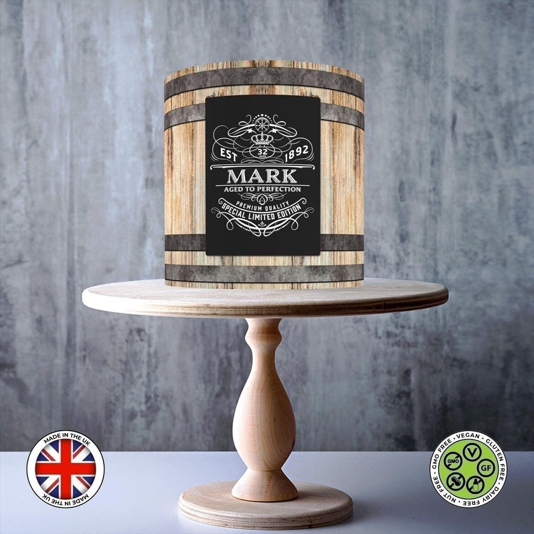 Personalised Light Rustic Wood Whiskey Wine Barrel Seamless Pattern ...