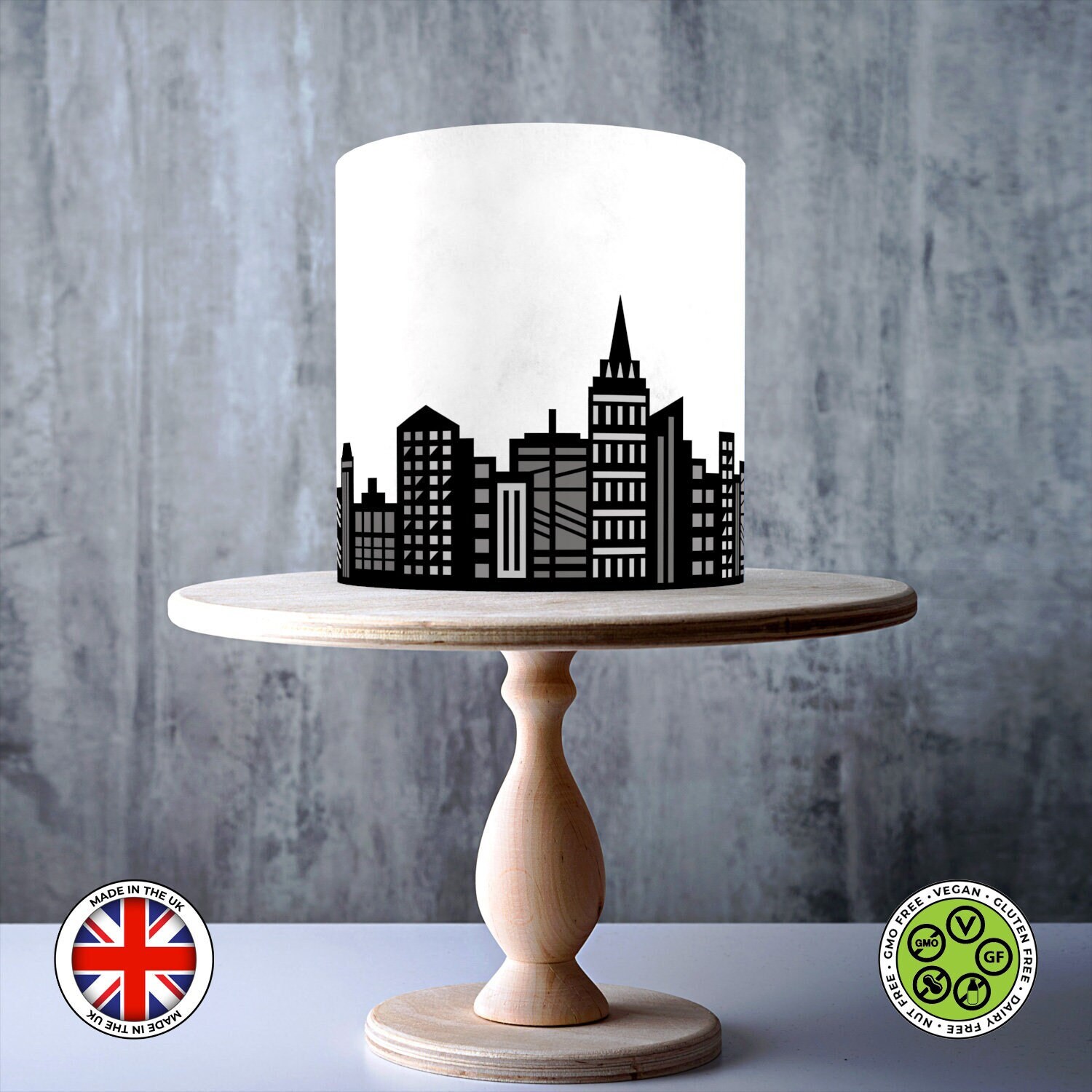 Superhero Black and Grey City Skyline Bundle Edible Cake - Etsy