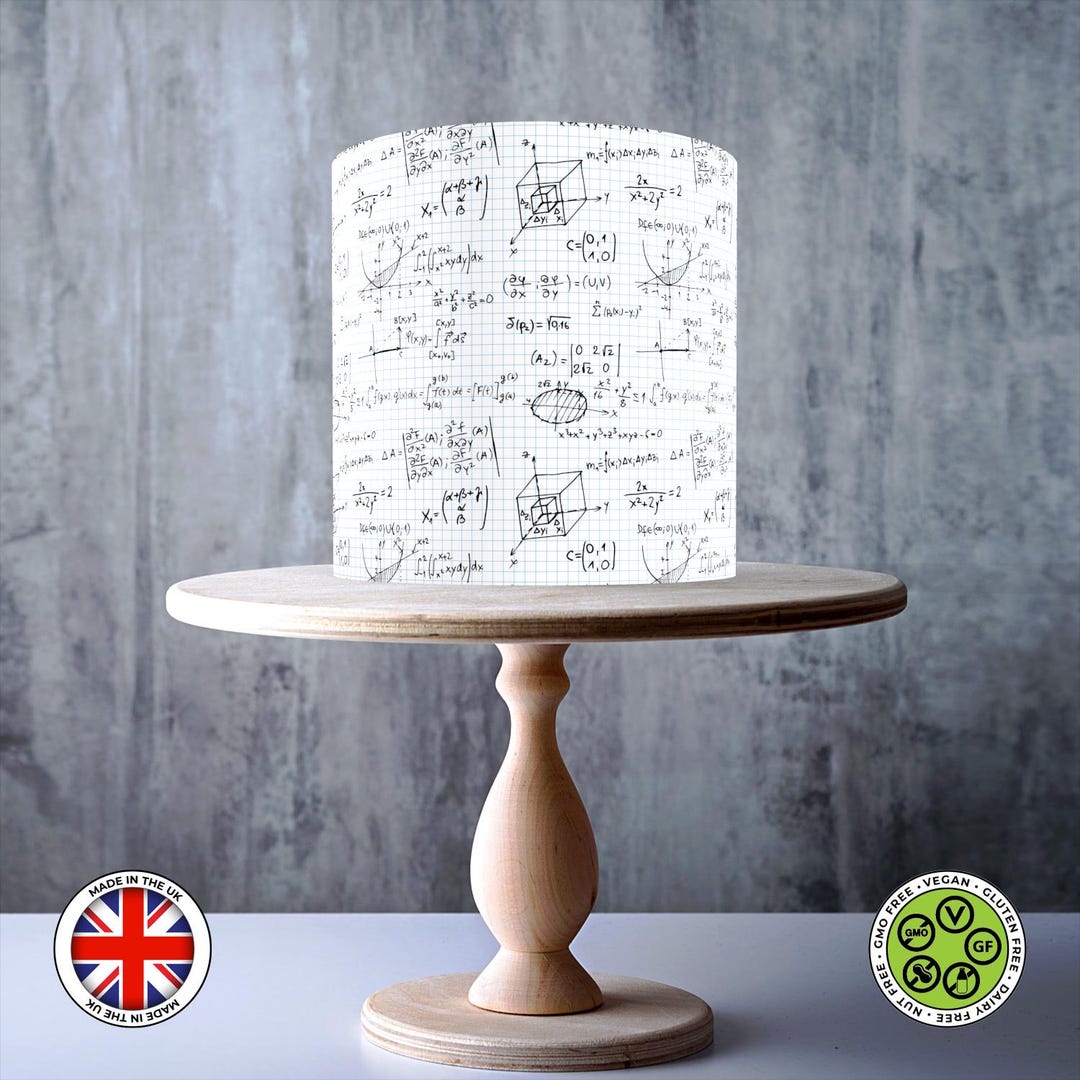 Mathematical Equations Edible Cake Topper – Seamless Graph Paper School ...