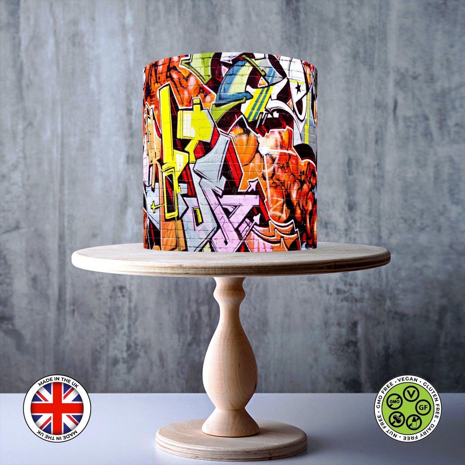 Graffiti Edible Cake Topper – Urban Street Brick Wall Art Design Wrap ...