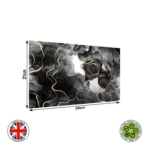 Black White Smoke Edible Cake Topper – Luxury Gold Vein Effect Wrap ...